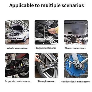 YWHWXB 46 Pieces Mechanic Tool Kit 1/4” Dr. Ratchet Socket Wrench Set with Storage Case, Includes Bit Sockets and Extension Bar