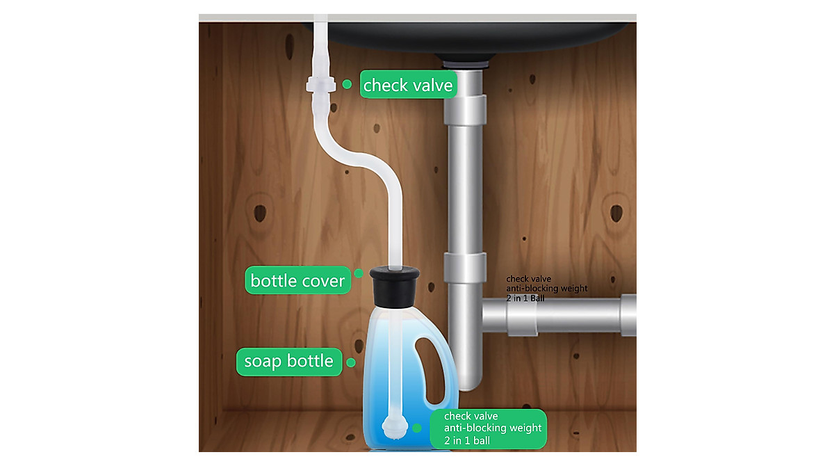 Sink Soap Dispenser Extension Tube Kit - 47-Inch Under Sink Accessory