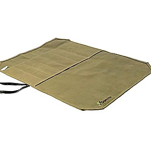 GramVine Professional Chef’s Knife Roll, Waxed Canvas Roll Foldable Knife Culinary Bag Wrap, Kitchen Knives Holder Organiser, Utensils Wrap Bag, Travel Tool Roll Pouch Storage