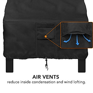 Taufey Patio Chair Covers, 37''Lx40''Dx30''H 600D Heavy Duty Rip-Stop and Waterproof Outdoor Chair Covers (2 Pack - Large, Black)