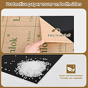 Black Acrylic Sheet 8x10 Lesnlok 2 Pieces Black Plexiglass Sheet 1/8 inch Thick, DIY Materials for Home Decor, Handcraft, Painting, Photography,Switch Panel, Display Stand