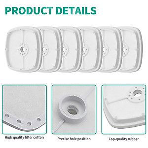 SYOWADA 6 Pcs A226000473 Air Filter Replacement For Echo SRM-266 SRM-280 PB-251 PPT-266 PE-266 HCA-266 T282, A226000470 A226000471 A226000472 Air Filters