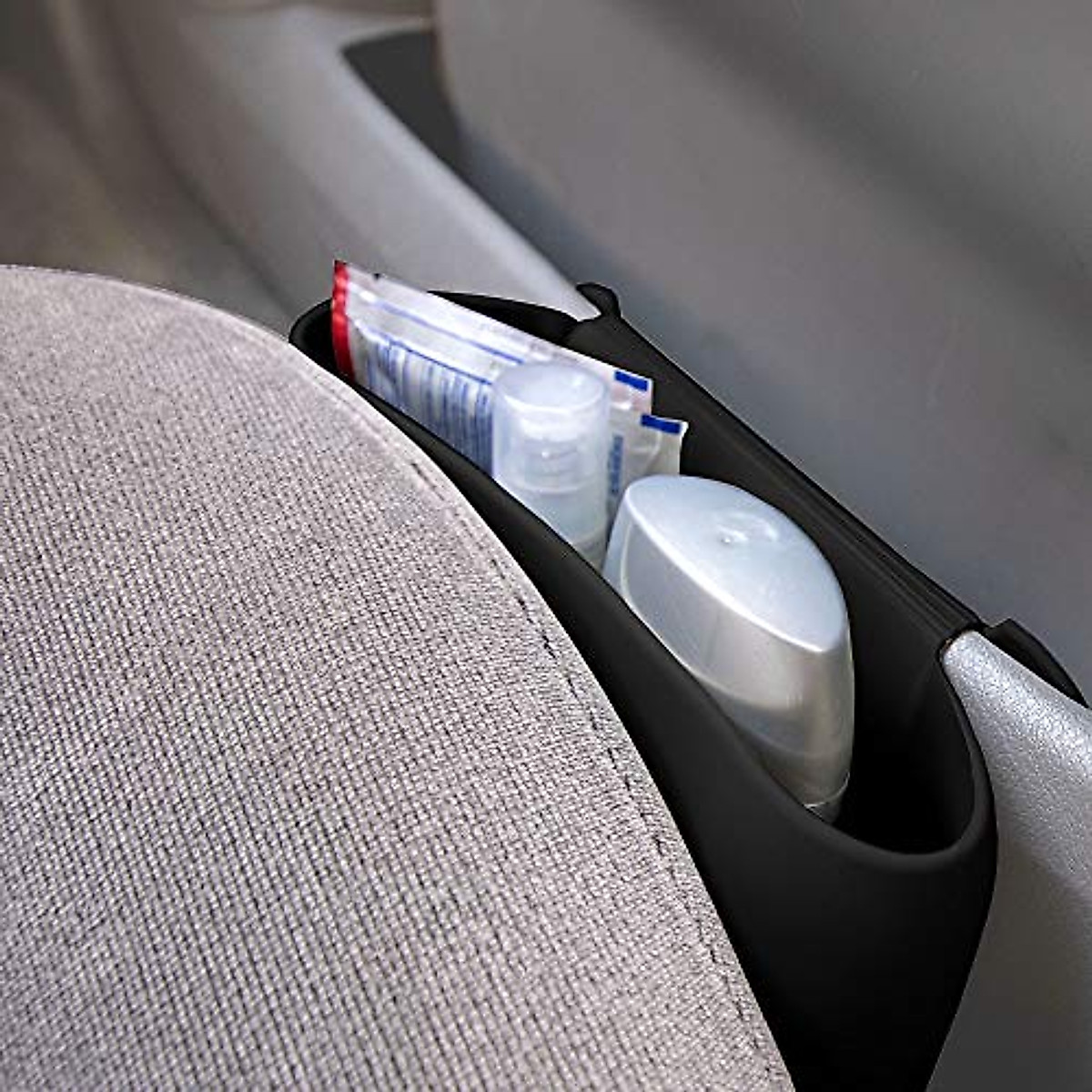 FH Group Silicone Waterproof Durable Portable Small Waste Trash Garbage Bin Can for Cars, SUVs, and Trucks Black