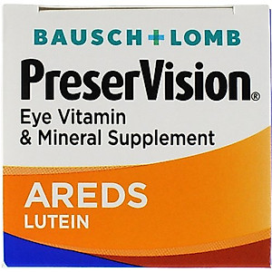 Bausch + Lomb PreserVision AREDS Eye Vitamin & Mineral Supplement, 120 Count Bottle (Soft Gels)