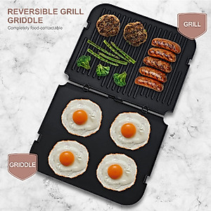 Griddler Plates Replacement for Cuisinart GR-4NP1 5-in-1 Grill & Panini Press - Griddle Accessories, BPA Free, 2Pcs