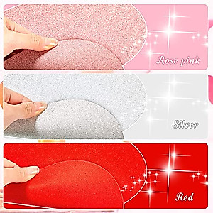 10 Inch Heart Shape Paper Cut-Outs Large Glitter Paper Hearts Double Sided Craft Heart Decor for Kids Love and Peace School Craft Projects Valentine's Day Decor 36 Pieces