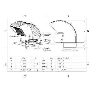 Goose Neck Exhaust Roof Vent (with Extension, 8 Inch)