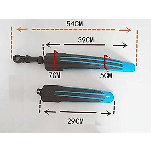 WIROJ BlueSunshine Adjustable Road Mountain Bike Bicycle Cycling Tire Front/Rear Mud Guards Mudguard Fenders Set (Red + Black)