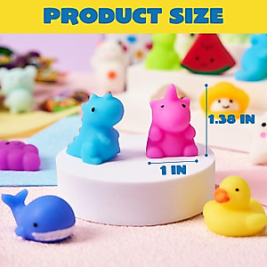 JOYIN Mochi Squishy Toys Set, Random 25 Pack Mini Mochi, Party Favors for Kids, Kawaii Squishy, Stress Relief Toys, Basket Stuffers, Goodie Bags Fillers, Birthday Gifts, Classroom Prizes