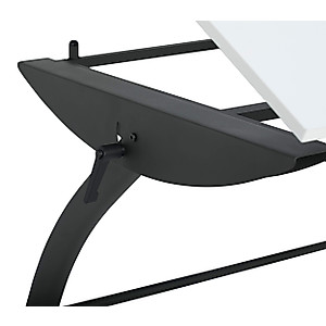 SD STUDIO DESIGNS Triflex Drawing Table, Sit to Stand Up Adjustable Office Home Computer Desk, 35.25" W X 23.5" D, Charcoal Black/White