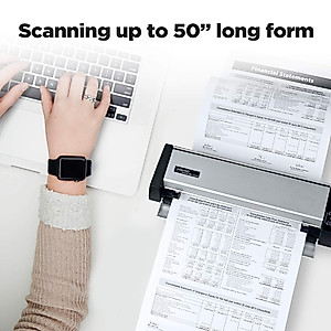 Plustek Mobileoffice D430 Portable Duplex Commercial Duty Document and Card Scanner, Perfect for Front Desk Use, Powerful Document Management Solution