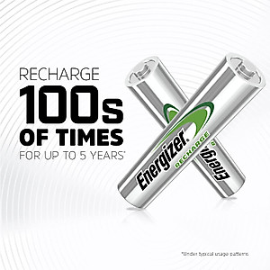 Energizer AAA Rechargeable Batteries, High Capacity Pre-Charged (4 Count)