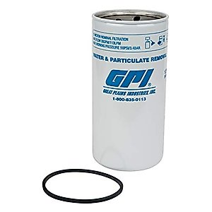 GPI PW-30-10-1.5 Water and Particulate Fuel Filter, 30 GPM (113 LPM), 10 Micron, 1.5-16 UNF Thread (GPI Genuine Accessory 129320-02)