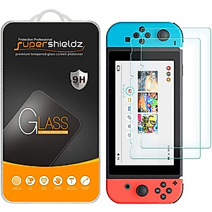 Supershieldz (2 Pack) Designed for Nintendo Switch Tempered Glass Screen Protector, 0.32mm, Anti Scratch, Bubble Free