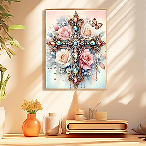 hkejoi Stitch Diamond Painting Kits,Stitch Diamond Art Kits 4 Pack,DIY 5D Stitch Diamond Painting 4 Pack,Home Wall Decor and Gifts 12x16in