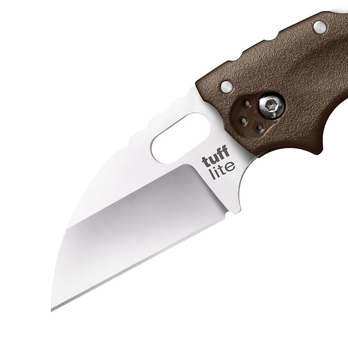 COLD STEEL Tuff Lite 2.5" AUS8A Sheepsfoot Razor-Sharp Plain Blade 3.5" Griv-Ex FDE Handle Pocket Folding Knife, Boxed