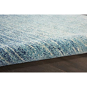 Nourison Passion Abstract Navy/Light Blue 8' x 10' Area -Rug, Easy -Cleaning, Non Shedding, Bed Room, Living Room, Dining Room, Kitchen (8x10)