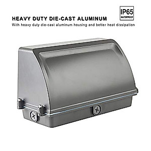 JMKMGL LED Wall Pack Light, 60W Full Cutoff Dusk to Dawn Outdoor Security Lights,5000K 7200lm 200-400W HPS/MH Replacement, Waterproof IP65 Commercial Industrial Lighting ETL DLC Listed 5-year Warranty