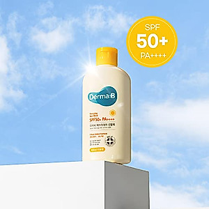 Derma B Everday Sun Block Sunscreen SPF 50+ PA++++ 6.71 Fl Oz, 200ml | Big Size SPF Moisturizer | Facial Body Sunblock | Korean Sunscreen Lotion