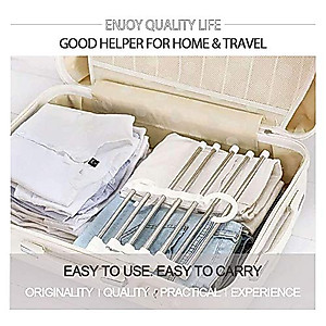 ECKOO 2 Pack Multi-Functional Pants Rack Foldable Adjustable Pants Hangers,Stainless Steel Clothes Hangers Closet Space Saving for Pants Trousers Scarf Tie Belt - White