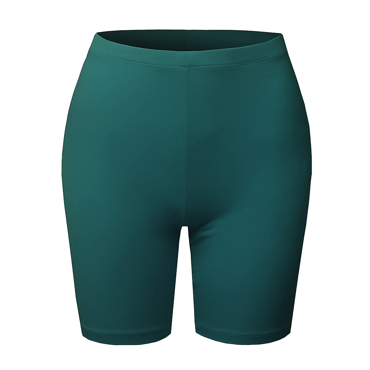 Made by Emma Essential Active Daily Cotton Mid Rise Biker Shorts Hunter Green S