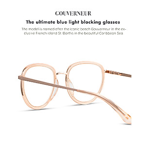 Christopher Cloos - Gouverneur - Champagne - Danish Design Blue Light Glasses for Men & Women - Fashion designer glasses - Computer Glasses - Unisex - Non Prescription - Prescription Ready