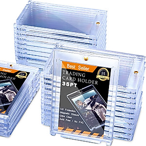35PT Magnetic Card Holders Trading Card Protectors Baseball Card Protectors Magnetic Card Sleeves for Game Sports Cards Baseball Cards Display (35 Pieces)