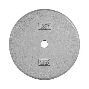 CAP Barbell Cast Iron Standard 1-Inch Weight Plates, Gray