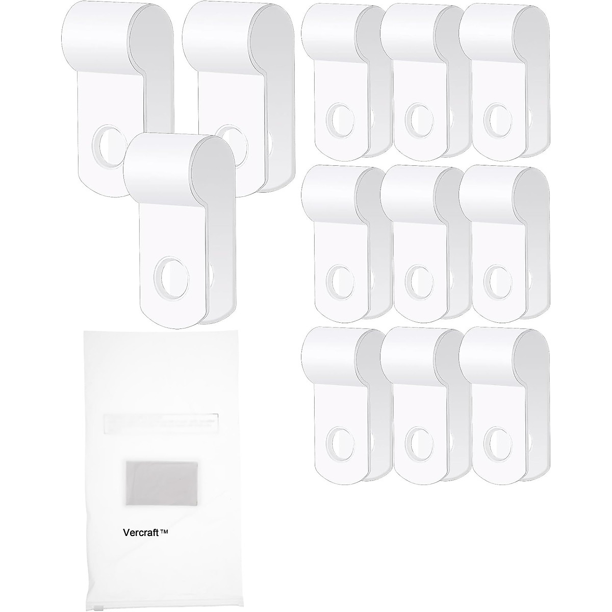 Vercraft 12 Pcs Dutch Oven Lid Protector Clips Replacement Plastic Clips for Stacking and Storage Plastic Bumpers for Display and Storage and Stacking of Dutch