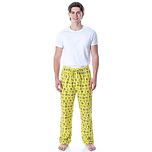 Nickelodeon Men's Spongebob Squarepants Face Expressions Loungewear Pajama Pants (4X-Large) Yellow