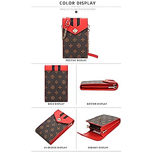 Small Crossbody Cell Phone Bag for Women, Chain Strap Fashion Mini Shoulder Purse Wallet Hasp Travel Handbag Case for iPhone 11 Se 2020 11 Pro Xr X Xs Max 8/7/6 Plus LG Stylo Samsung (Black)