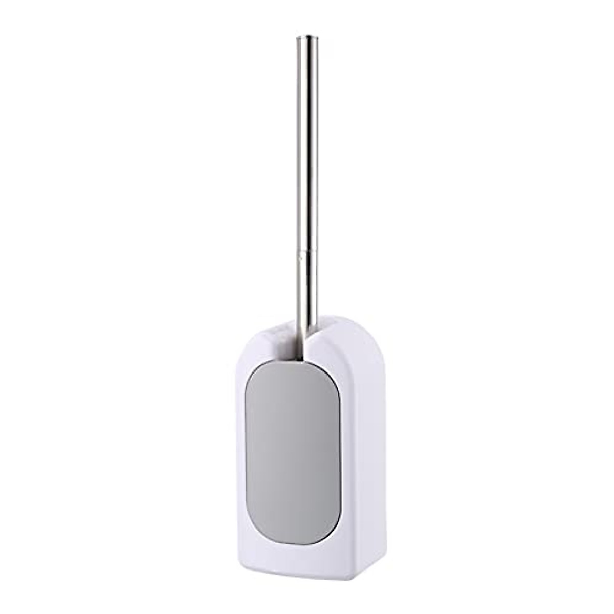 1Pc Creative Wall-Mounted Semi-Automatic Toilet Brush Set Household Soft Bristles Bathroom Cleaning Kit Bathroom Accessories (Color : Gray)