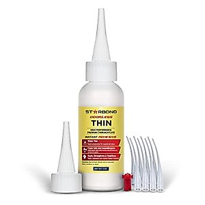 2 oz. XL Starbond Foam Safe Thin Super Glue — No White Residue, Hypoallergenic — Premium Cyanoacrylate CA Glue for 3D Printing, Hobby Models, Woodturning, Woodworking (56 grams)