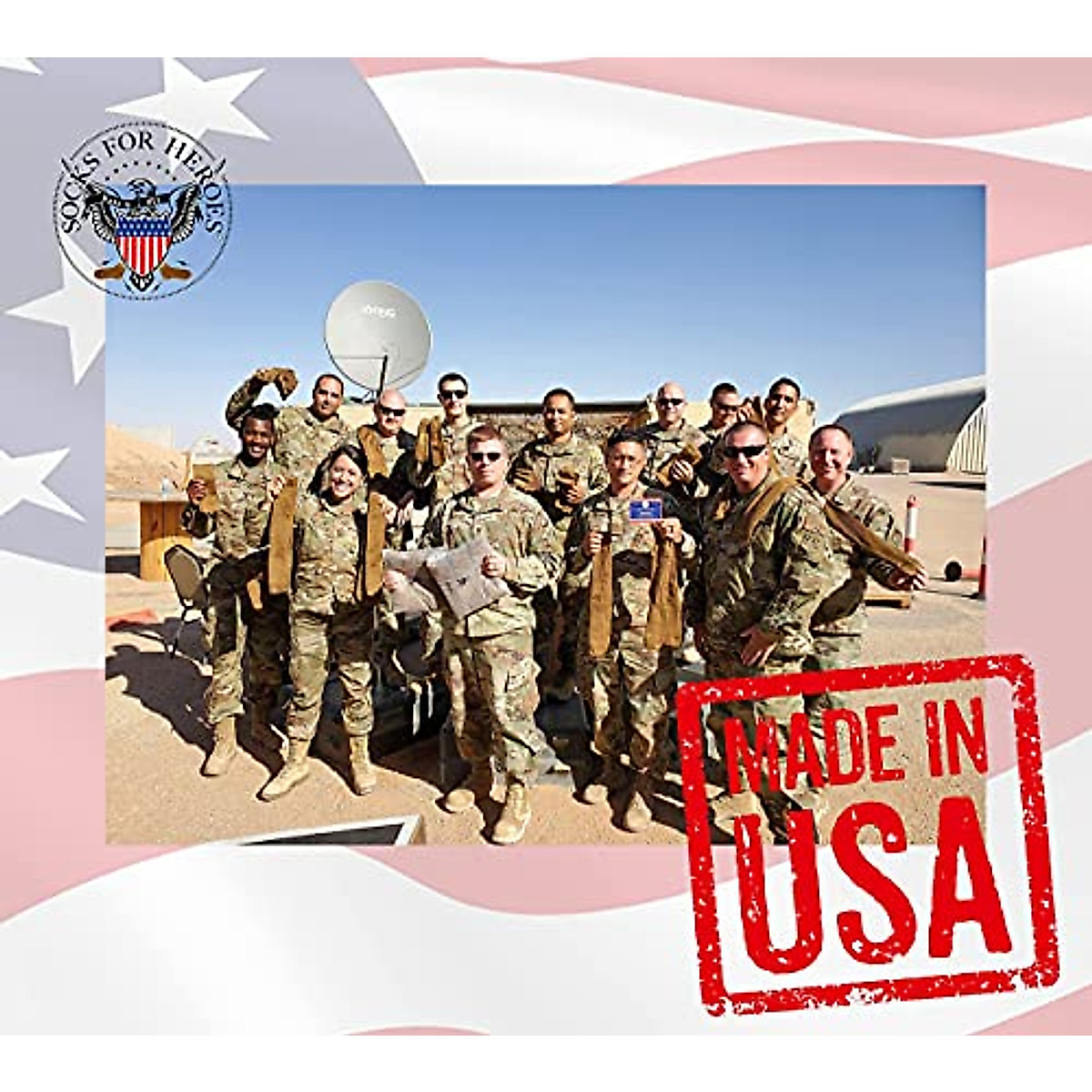 SOCKS FOR HEROES Coyote Brown Moisture Wicking, Breathable Over The Calf Foot Socks | Quick Dry Boot Socks | Made in USA