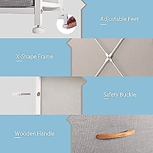 DHMAKER Fabric Dresser for Bedroom, Vertical Dresser with 6 Drawers, Storage Tower with Fabric Organizer, Tall Dresser, Dresser & Chests of Drawers for Closet, Nursery Hallway, Grey