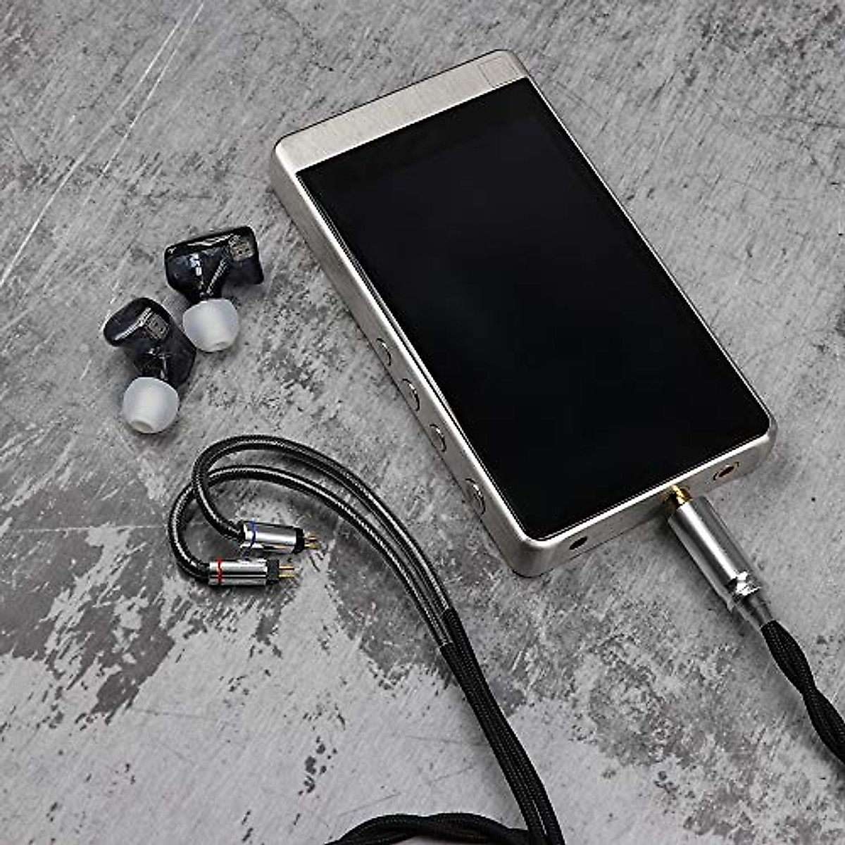 Linsoul LSC08 6N OCC Single Crystal Copper HiFi Earphone Cable for AK100, AK120, AK240, DP-X1, DP-X1A, FIIO X5III, XDP-300R, KANN, BQEYZ Spring1 (MMCX-3.5, Black)