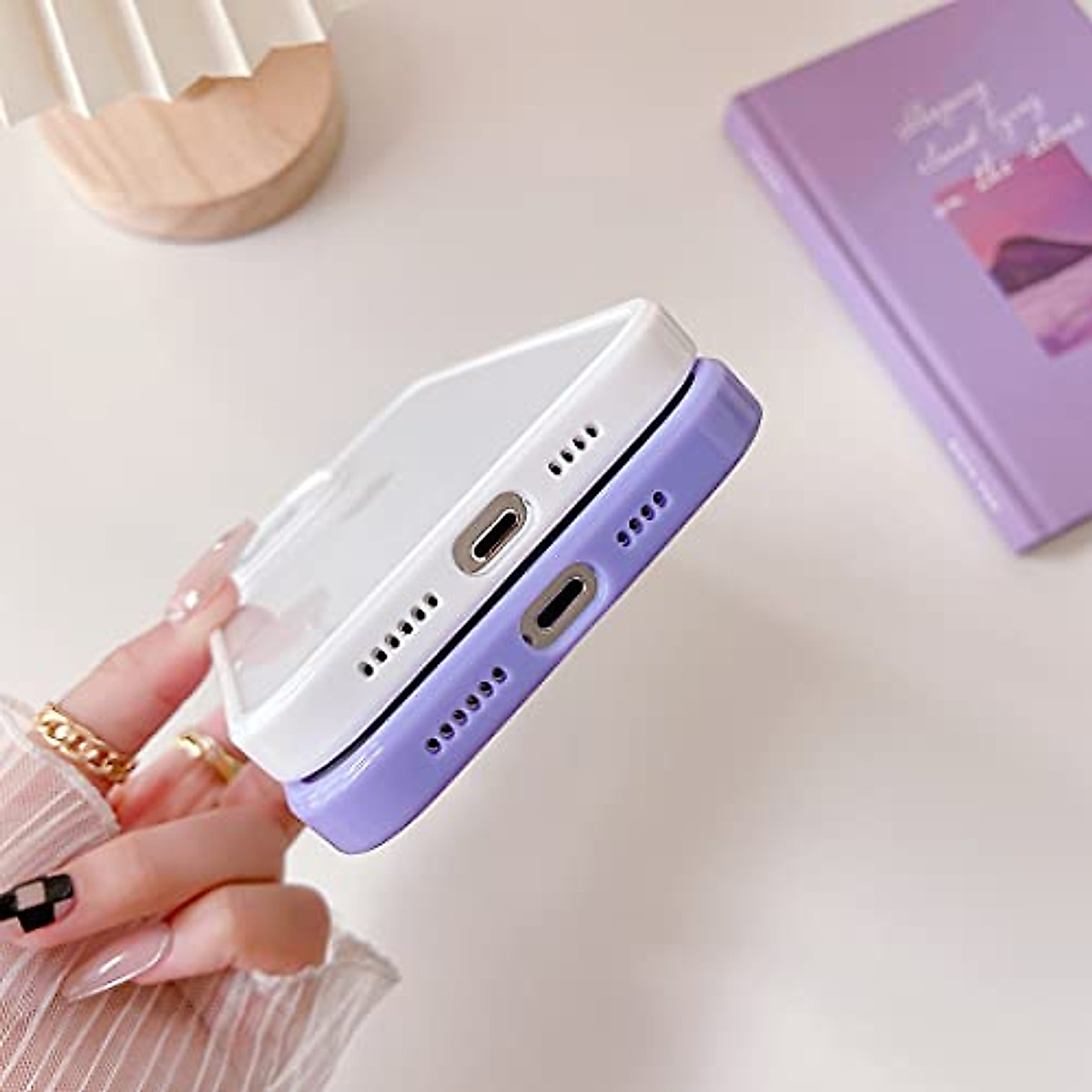 ZTOFERA Compatible with iPhone 13 Case Clear, Anti-Scratch Crystal Transparent Shockproof Protective Case for iPhone 13 - White