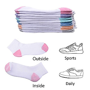 JOYNÉE Ankle Socks Women Low Cut Athletic Running with Cushion for Sports and Casual Use 6-Pairs Pack