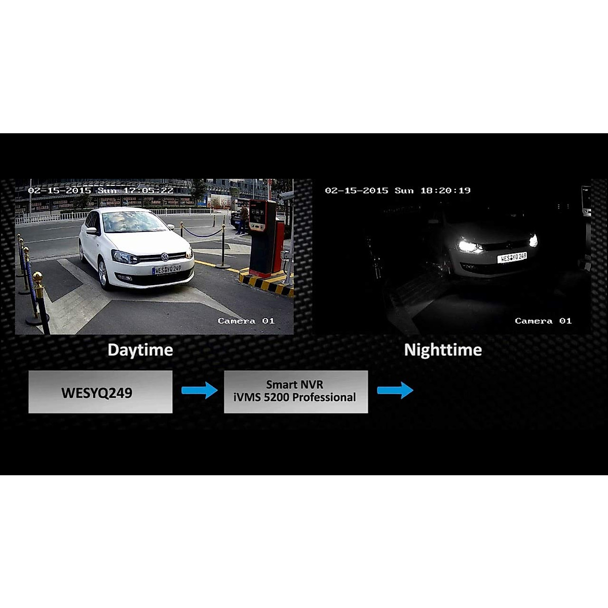 2MP License Plate Recognition Camera - Smart IP PoE Motorized VF 2.8-12mm Lens Bullet for License Plate Capture, Exterior Compatible with Hikvision DS-2CD4A26FWD-IZS