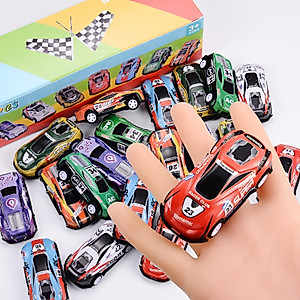 21 Pack Pull Back Toy Cars, Party Favors, Goodie Bag Stuffers, Race Vehicles Bulk, Pinata Fillers, Teacher Treasure Prize Box Toys for Boys Girls Toddlers 2,3,4,5 Years Old