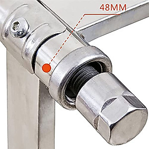 Commercial Kitchen Work Catering Table for Hotel, Kitchen Work Table Commercial Stainless Steel Worktable Work Bench with Adjustable Table Foot Scratch Resistent Rack (Size : 80x80x80cm)