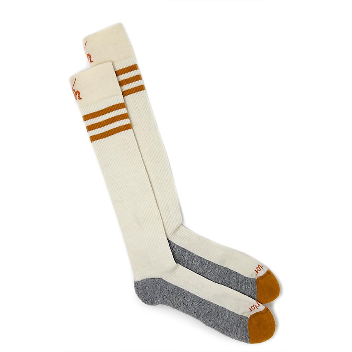 WARRIOR ALPACA SOCKS - High Performance Compression Alpaca Wool Sport Socks For Men And Women (Medium, Athletic/Gold Stripe)