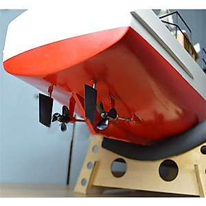 Prop Steering Rudder 1Set Nylon Dual Steering Rudder with Servo Steering Arm Rod Stopper Ball Head Joint for RC Boat Scale Marine Cruise to Ensure That The Shaft Works smoothly and stably