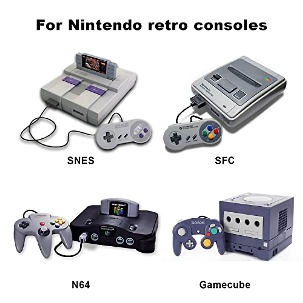 Y.D.F N64 to HDMI Converter Adapter Support 16:9/4:3 Conversion, HDMI Link Cable for N64 /SNES/NGC/SFC（Plug and Play）