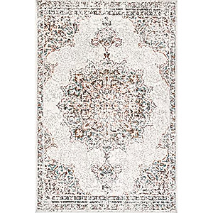nuLOOM Helios Distressed Area Rug, 10' x 14', Beige