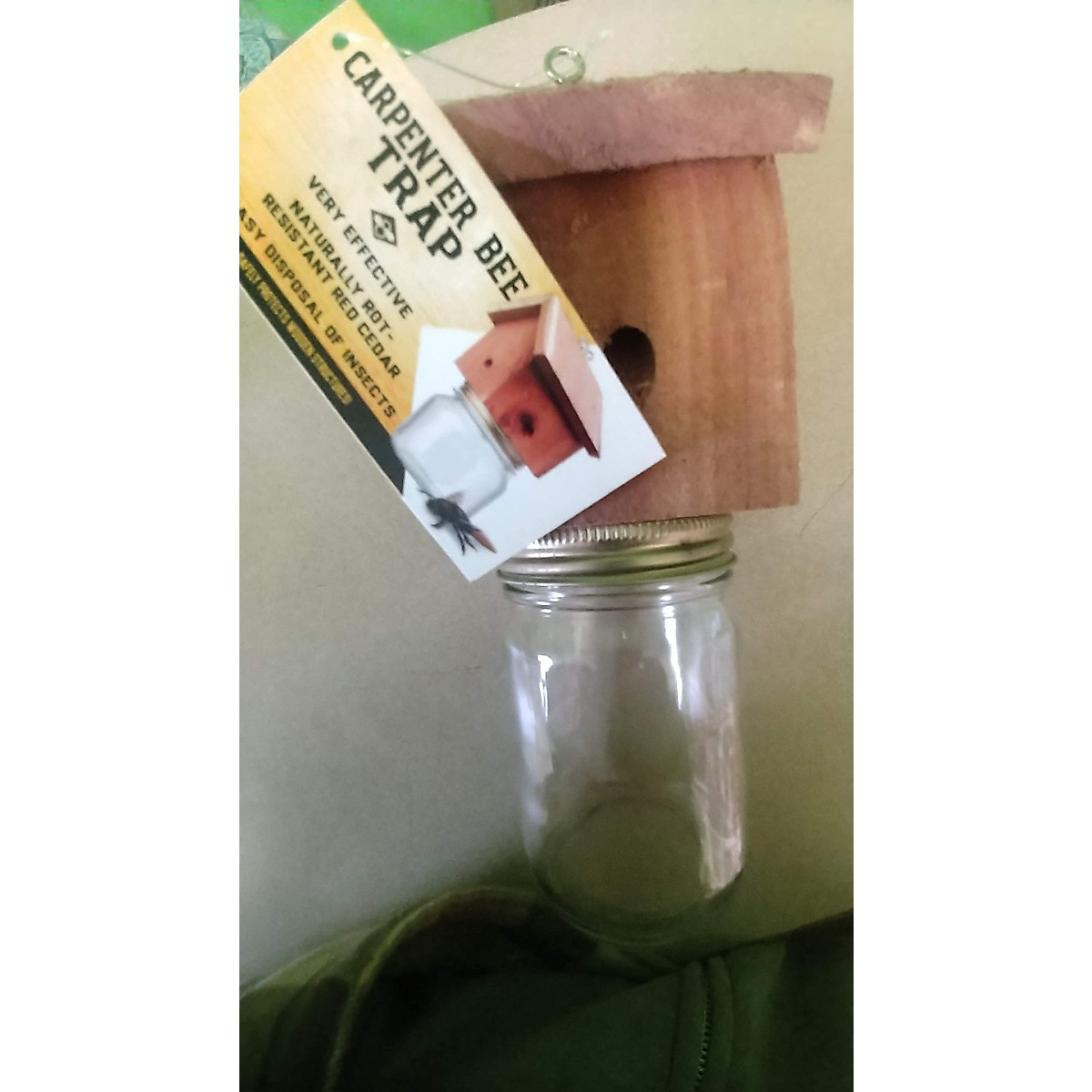 Amish-Made Rustic Carpenter bee catching Device