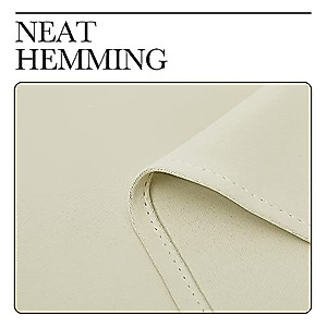 NICETOWN Long Curtains for Windows, Eyelet Top Room Darkening Panels/Drapes for Living Room (Beige, 2 Panels, W42 x L84 inches)