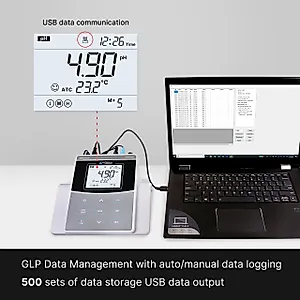 Apera Instruments AI521 PH800 Laboratory Benchtop pH Meter Kit, 0.01 pH Accuracy, GLP Data Management (USB output), BNC connector
