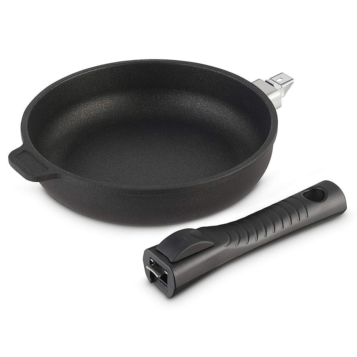 Ozeri Professional Series Hand Cast Ceramic Fry Pan with Removable Handle, 100% Made in Germany and Free of GenX, PFBS, Bisphenols, APEO, PFOS, PFOA, NMP and NEP