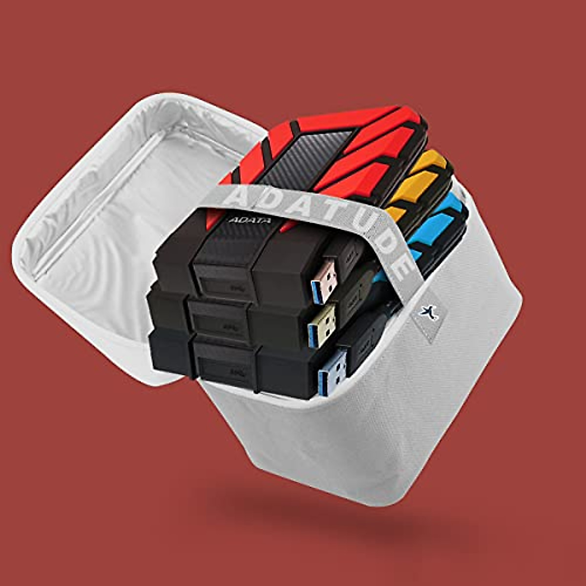 ADATA HD710 Pro 2TB External Hard Drive, Red (AHD710P-2TU31-CRD)